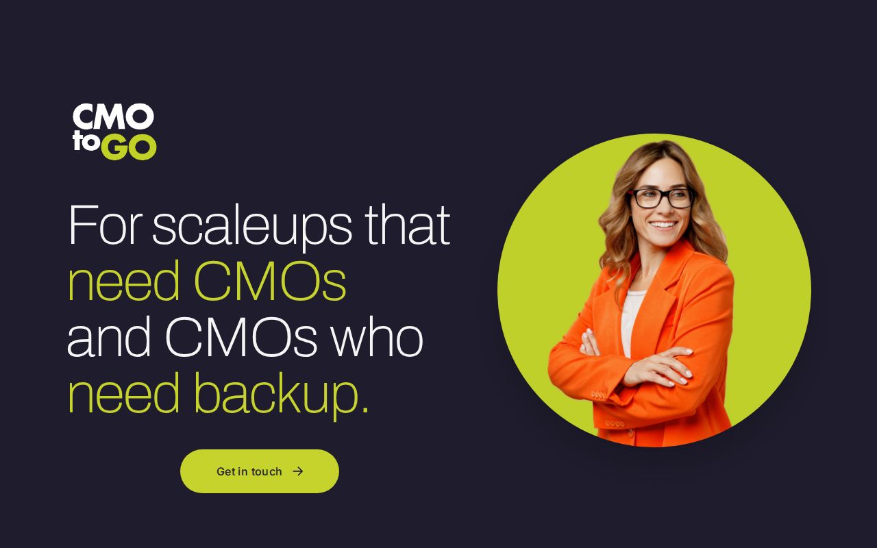 CMOtoGO - Your CMO when you don't need a full time CMO